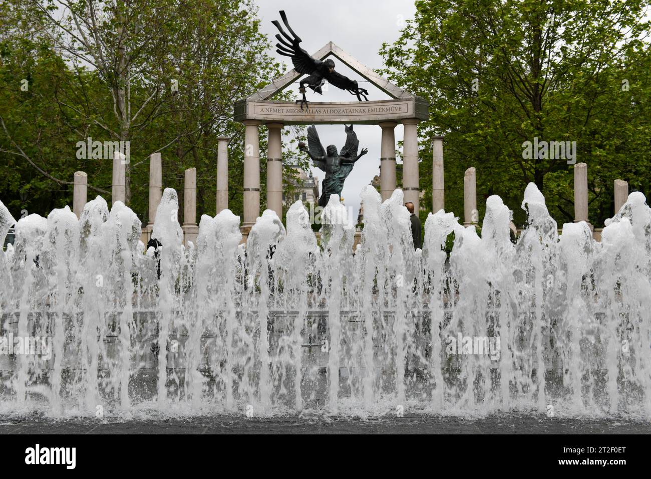 Budapest, Hungary - 19 Mai 2023: view at the Memorial for victims of ...