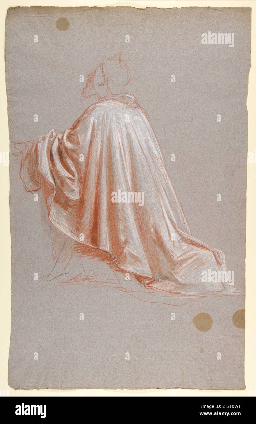 Drapery Study for a Bishop (lower register; study for wall paintings in ...