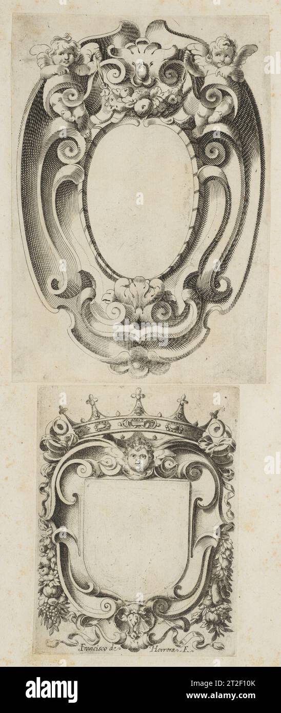 Various Cartouche Designs Francisco Herrera, the Younger ("El Mozo ...