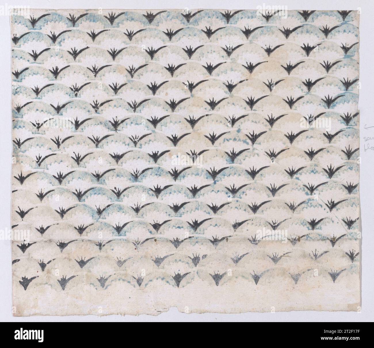 Sheet with overall curved abstract pattern Anonymous 19th century View ...