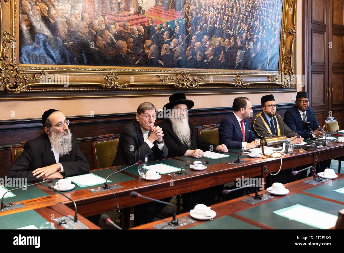 Aron Berger, Pastor Rik Hoet, Rabbi Pinchas Padwa, N-VA's Michael ...