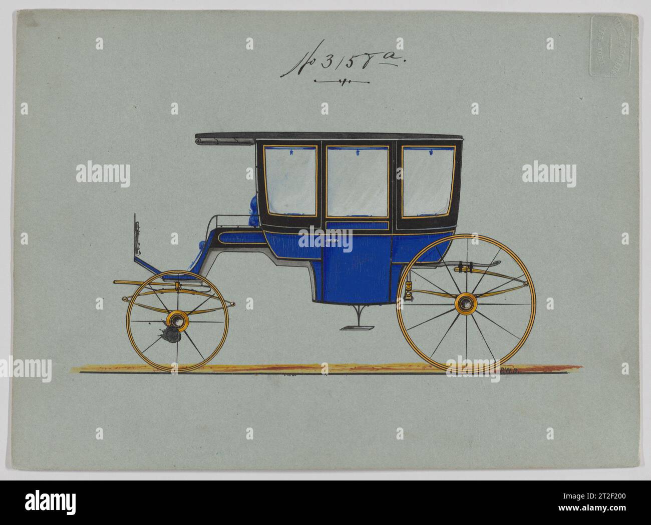 Design for 6 seat Rockaway, no. 3158a Manufacturer Brewster & Co ...