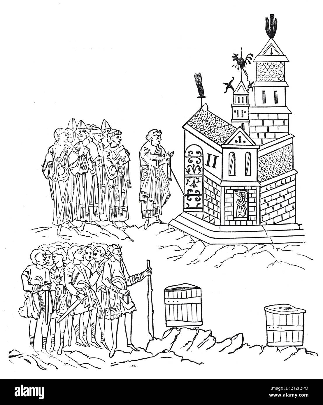 Consecration of a Saxon Church, from the Cottonian MS. of Caedmon's ...