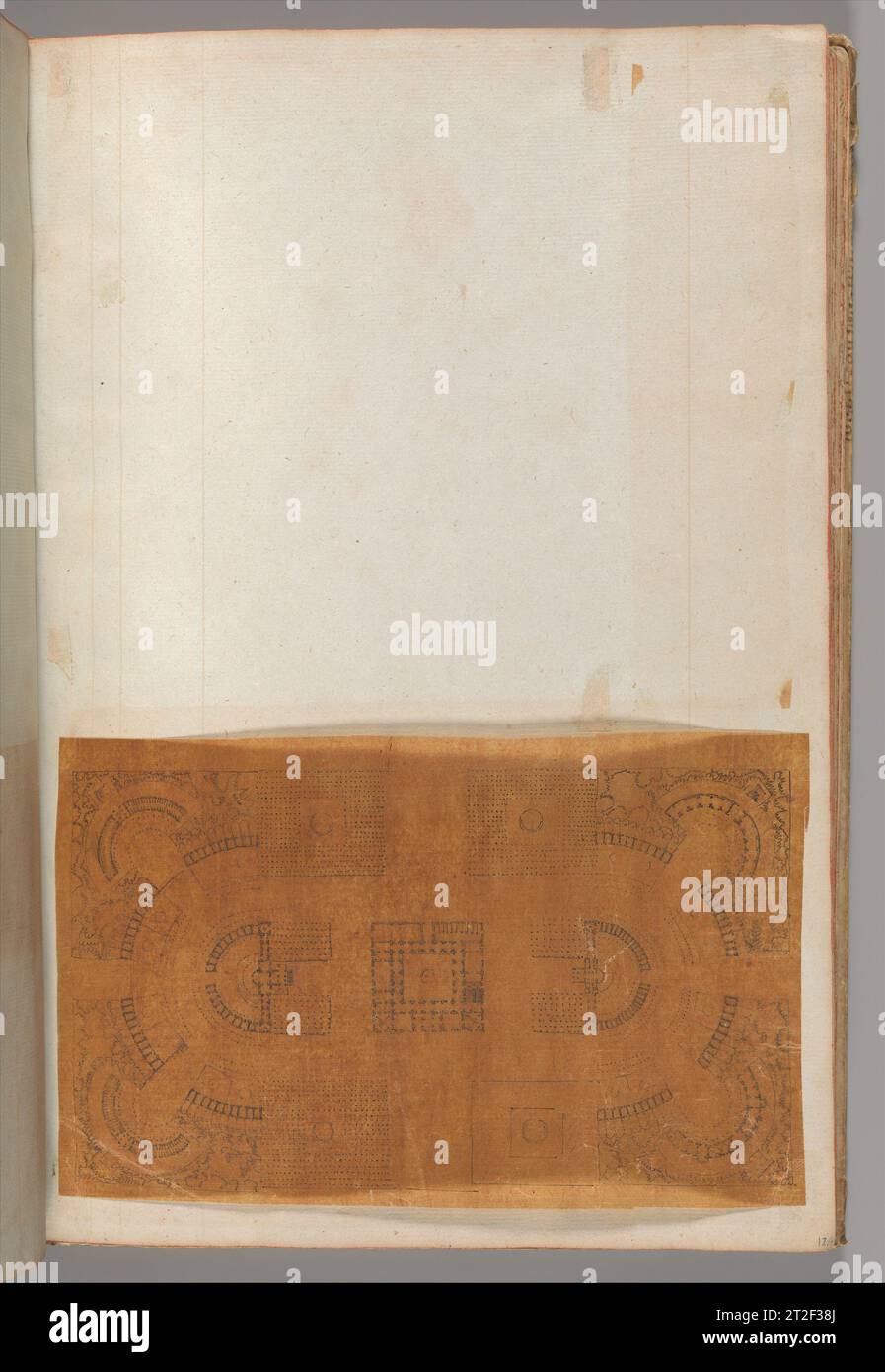 Page from a Scrapbook containing Drawings and Several Prints of ...