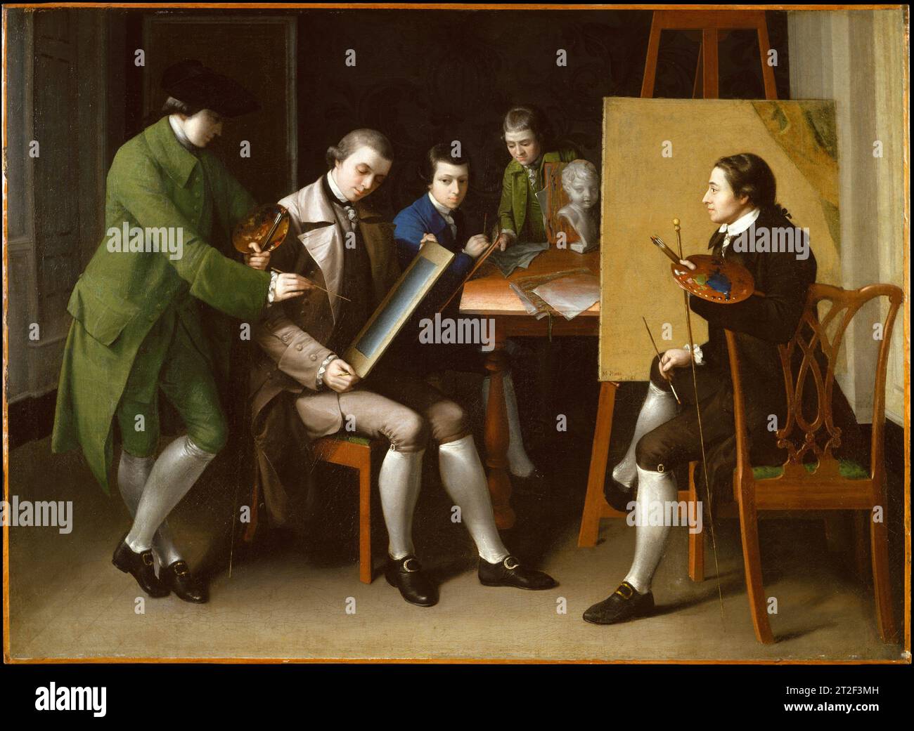 The American School Matthew Pratt American 1765 The picture depicts a ...