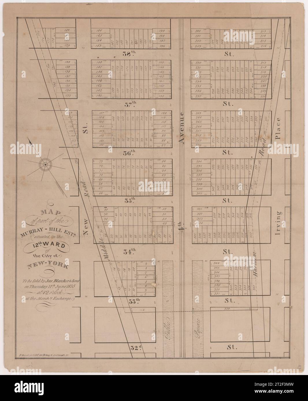 1835 new york map hi-res stock photography and images - Alamy