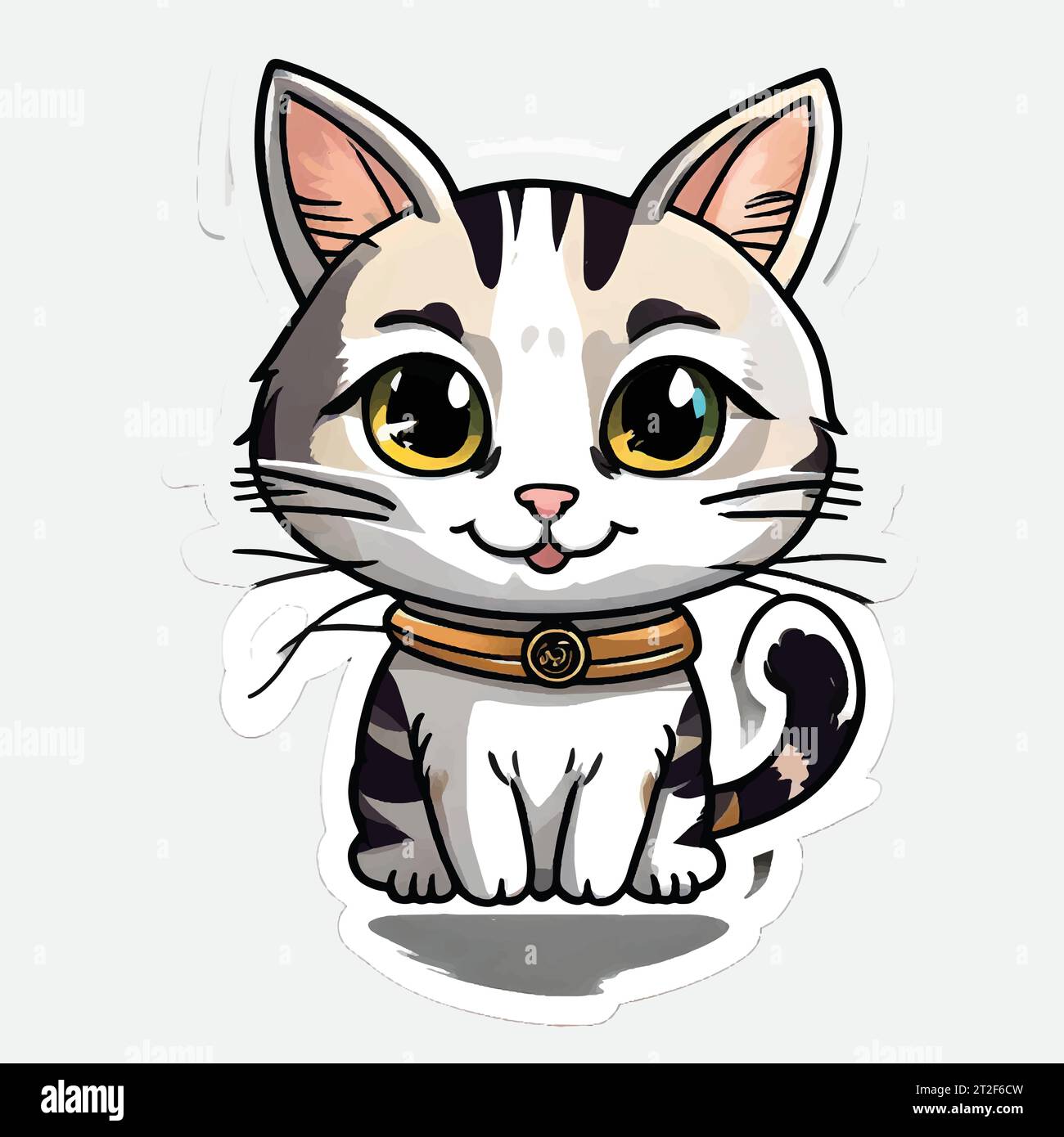 Cartoon happy cat Stock Vector Images - Alamy