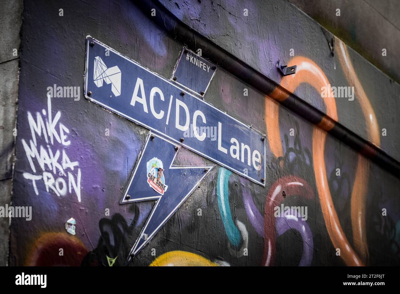 AC/DC Lane Detail in Melbourne Australia Stock Photo - Alamy
