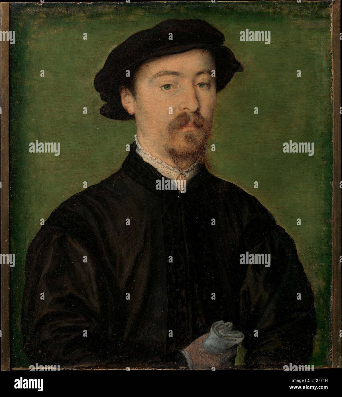 Portrait of a Man with Gloves Attributed to Corneille de Lyon ...