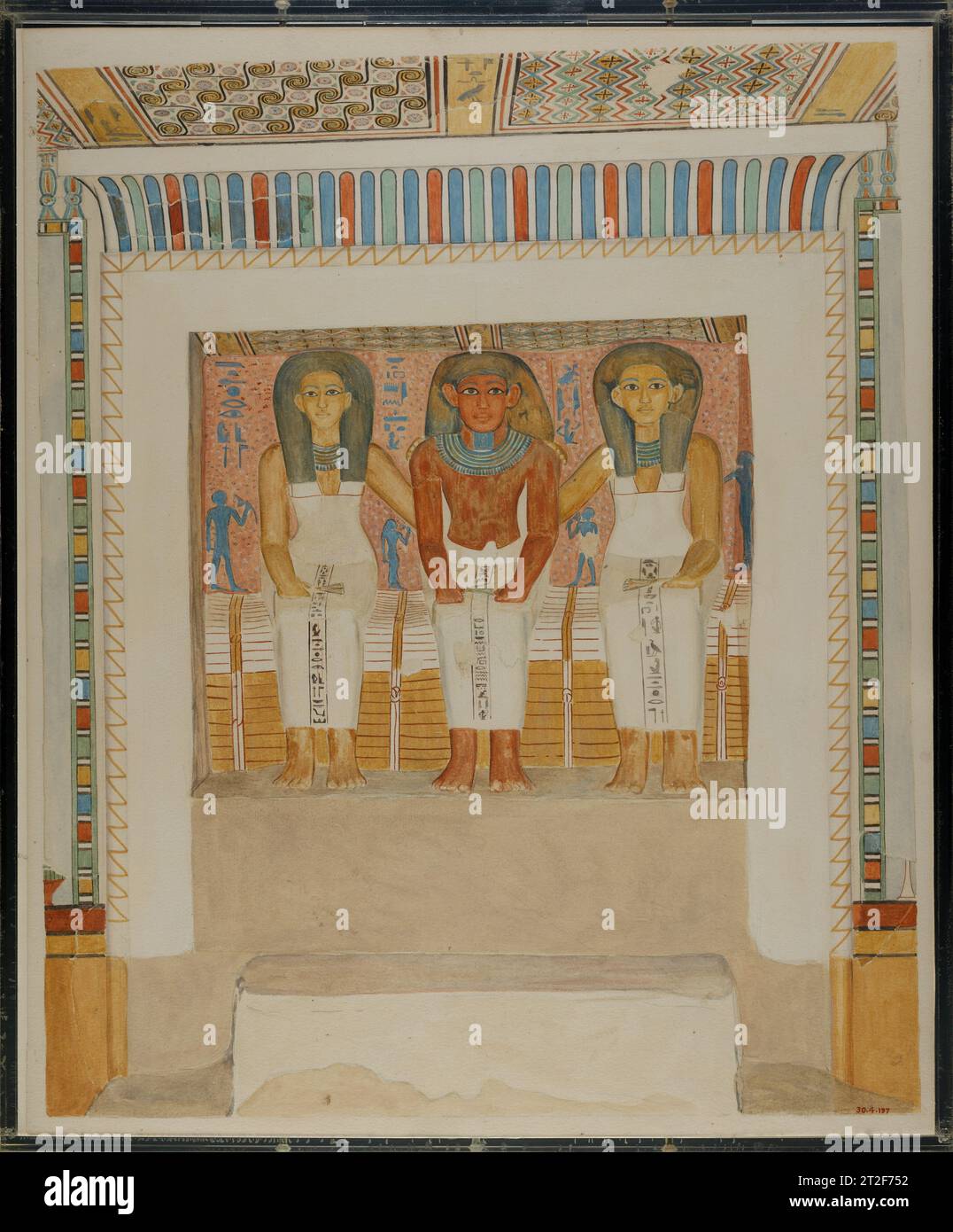 Seated Figures in a Niche, Tomb of Tjay Second Intermediate Period ...