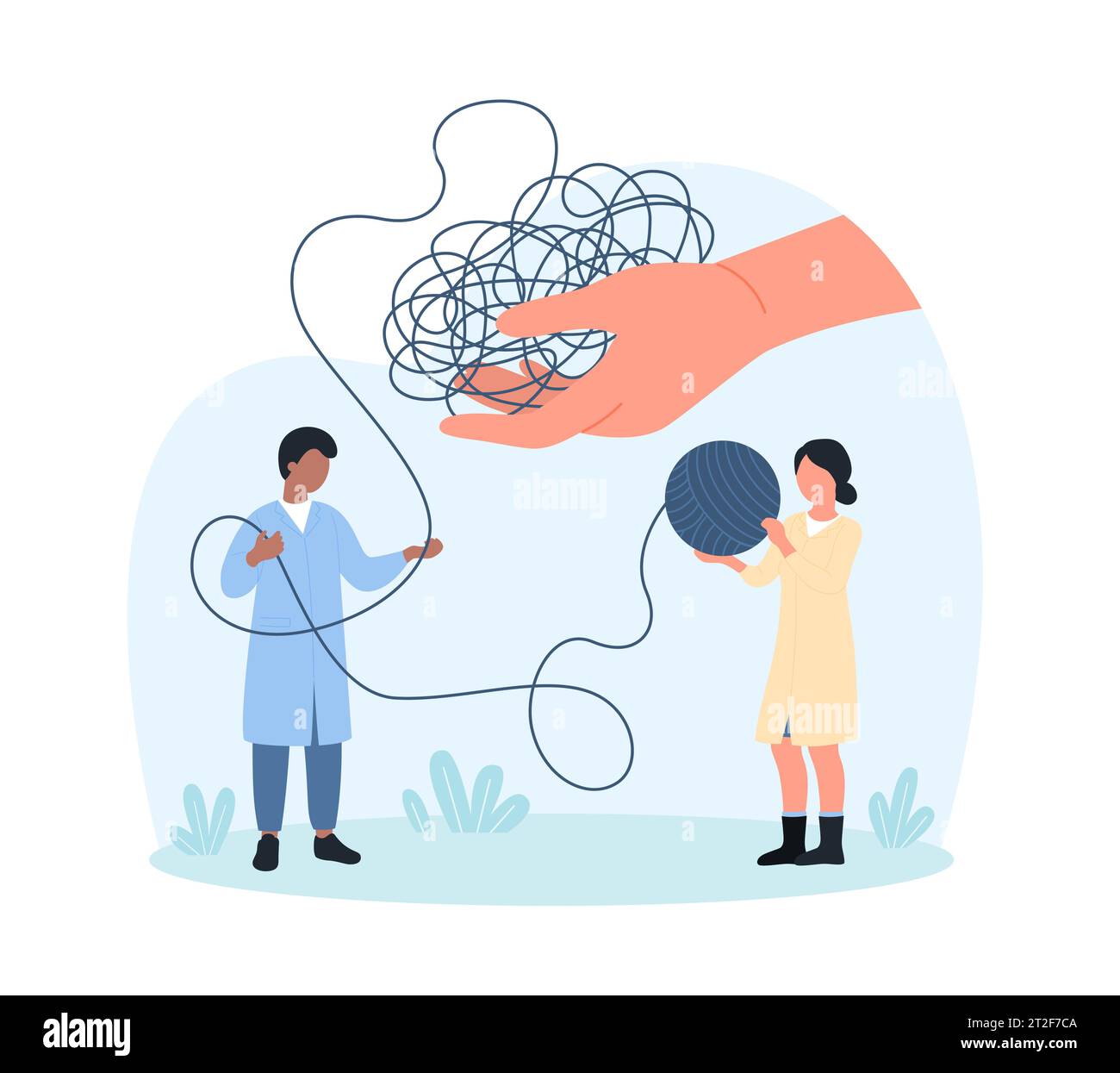 String tangled threads Stock Vector Images - Alamy