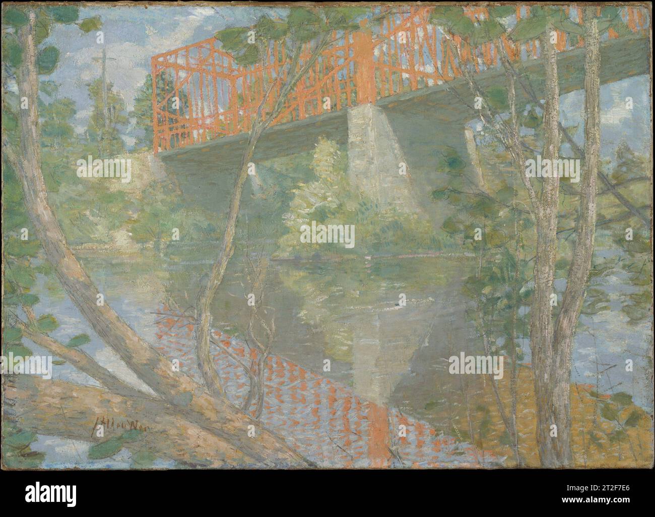 The Red Bridge Julian Alden Weir American 1895 After seeing the 1877 ...