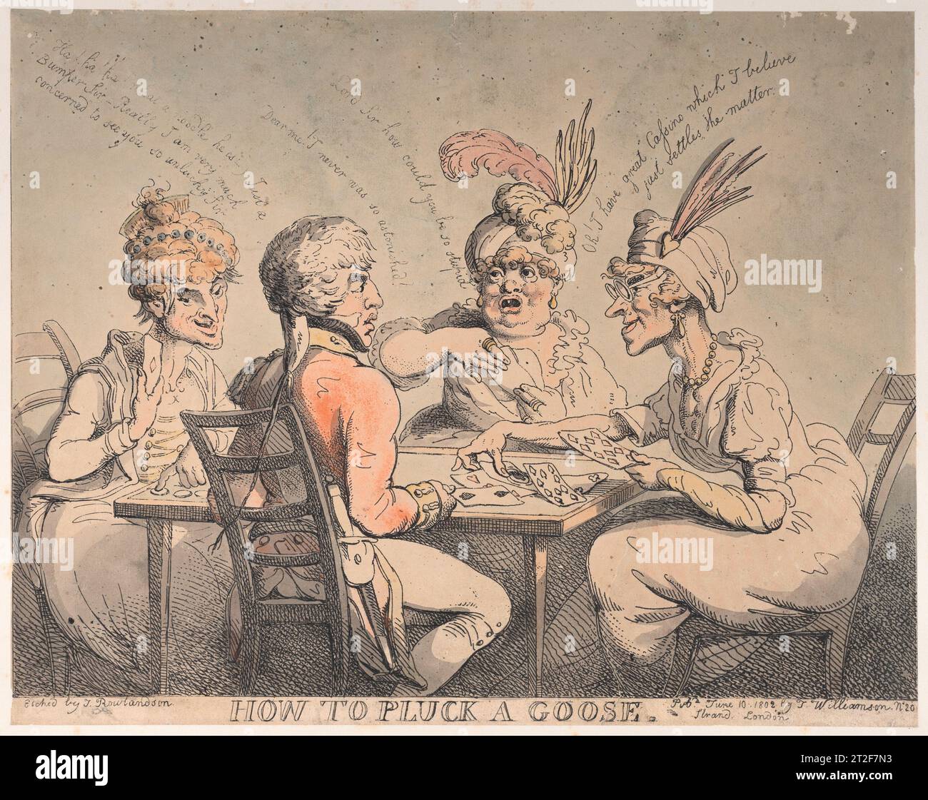 How to Pluck a Goose Thomas Rowlandson British Publisher Thomas ...