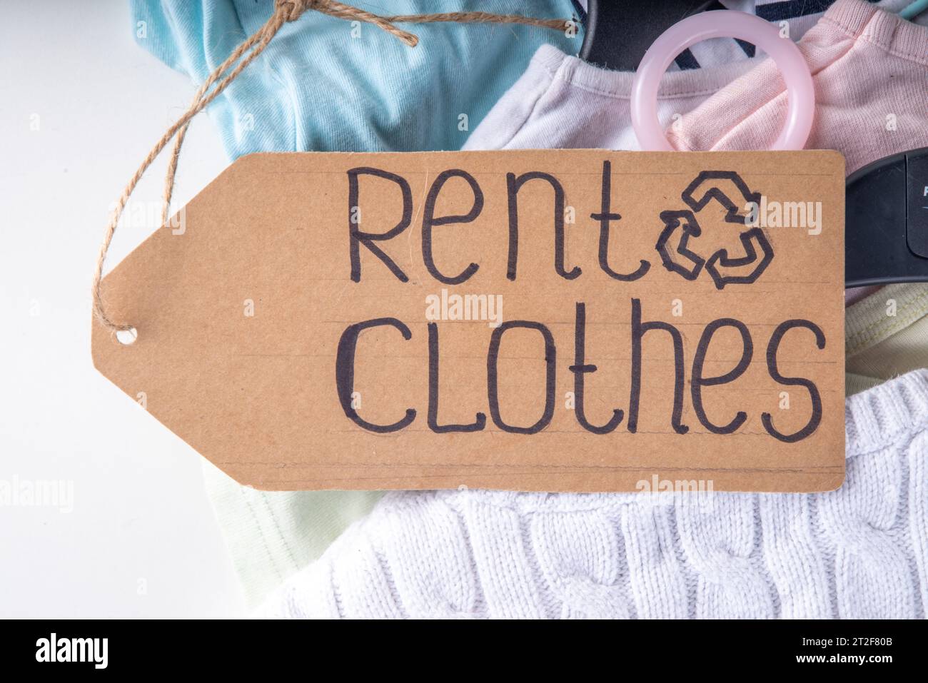 Clothing rental services background, with various woman, man, kids ...