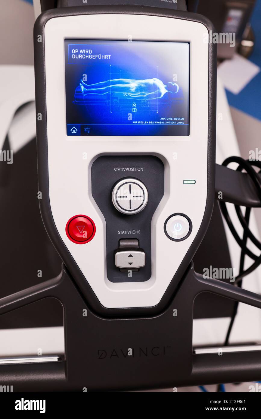 Rendsburg, Germany. 07th Oct, 2023. A display on the DaVinci surgical ...