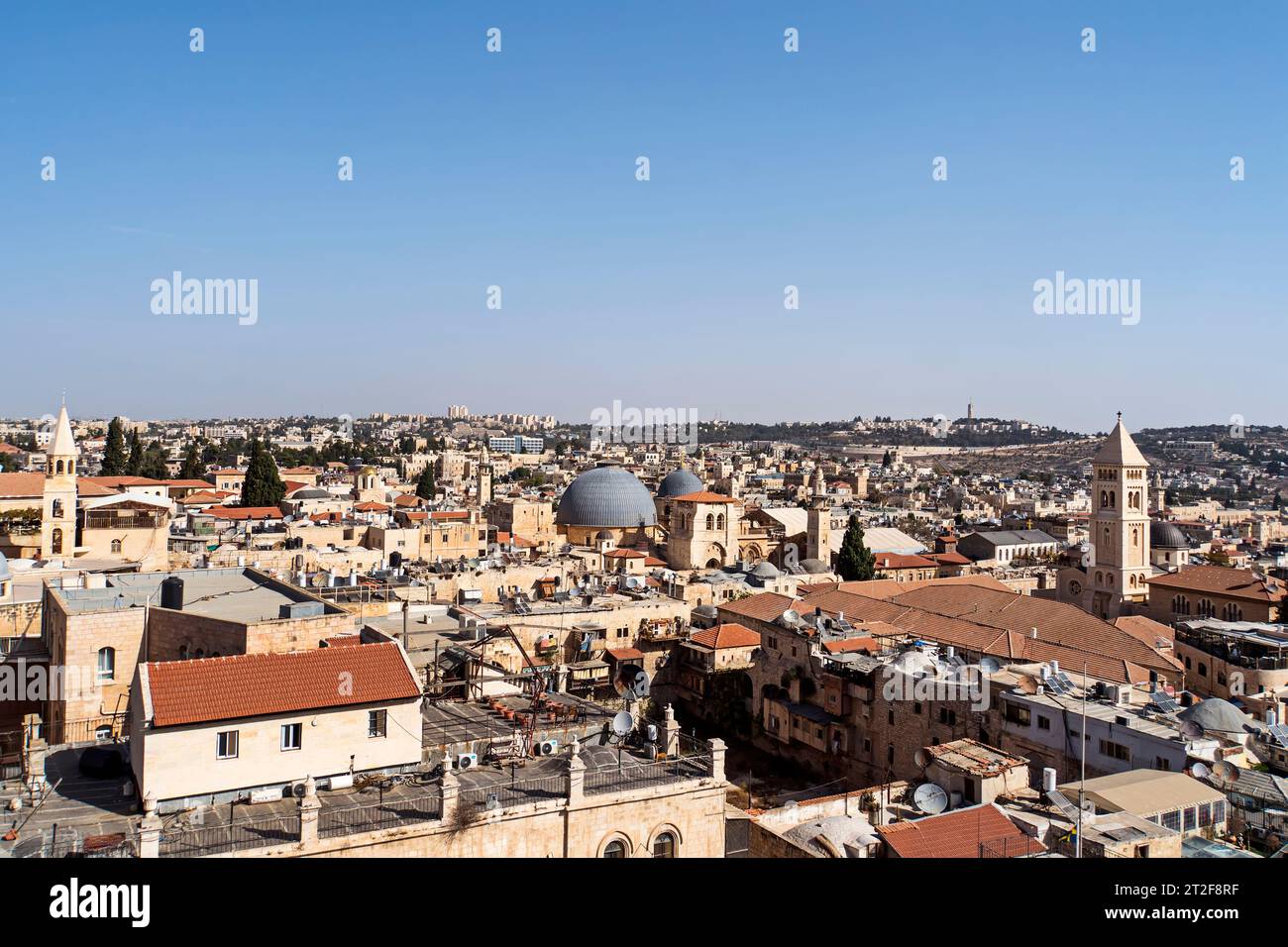 Roofs of buildings in old part of Jerusalem, ancient capital of Israel ...