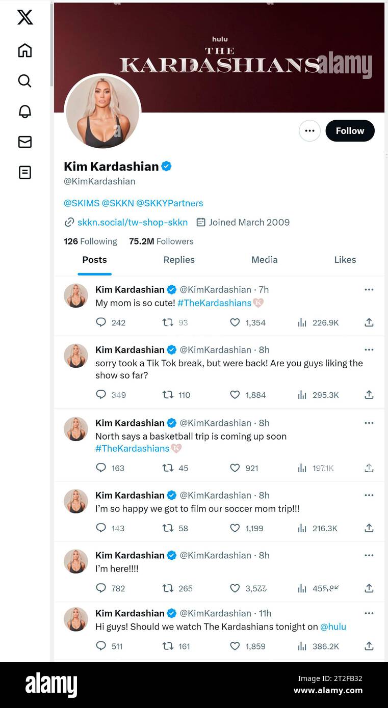 Kim kardashian x hi-res stock photography and images - Alamy