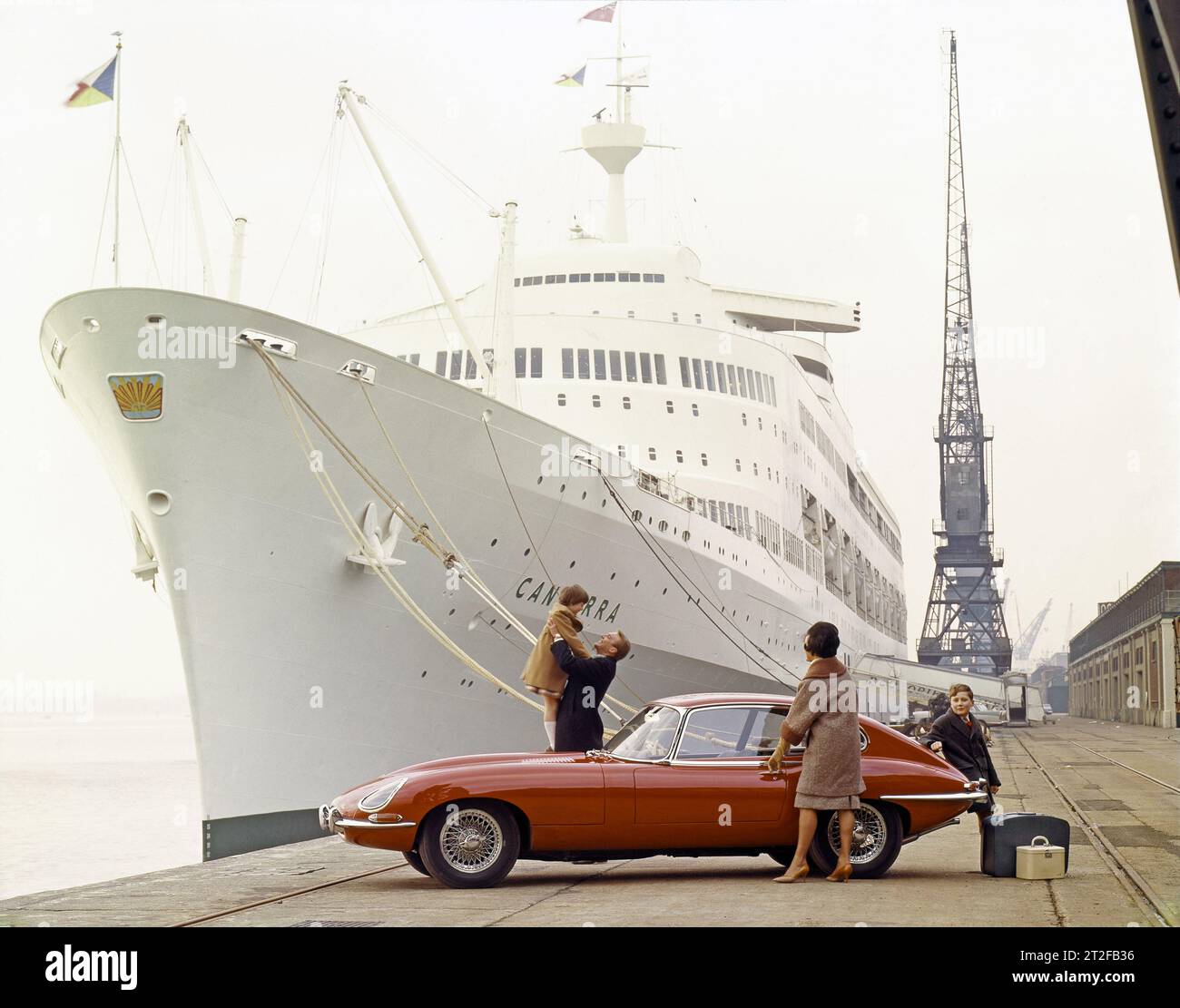 Promotional photograph of 1966 newly launched Jaguar E-type Series 1 2 ...