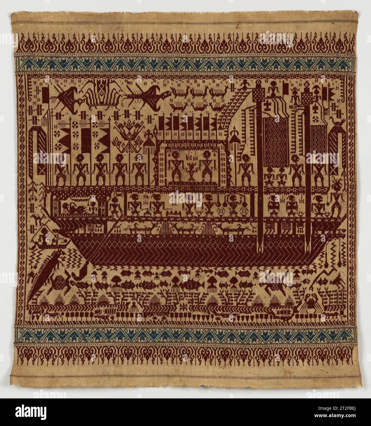 Ceremonial Textile (Tampan) Lampung artist 19th century Situated along ...