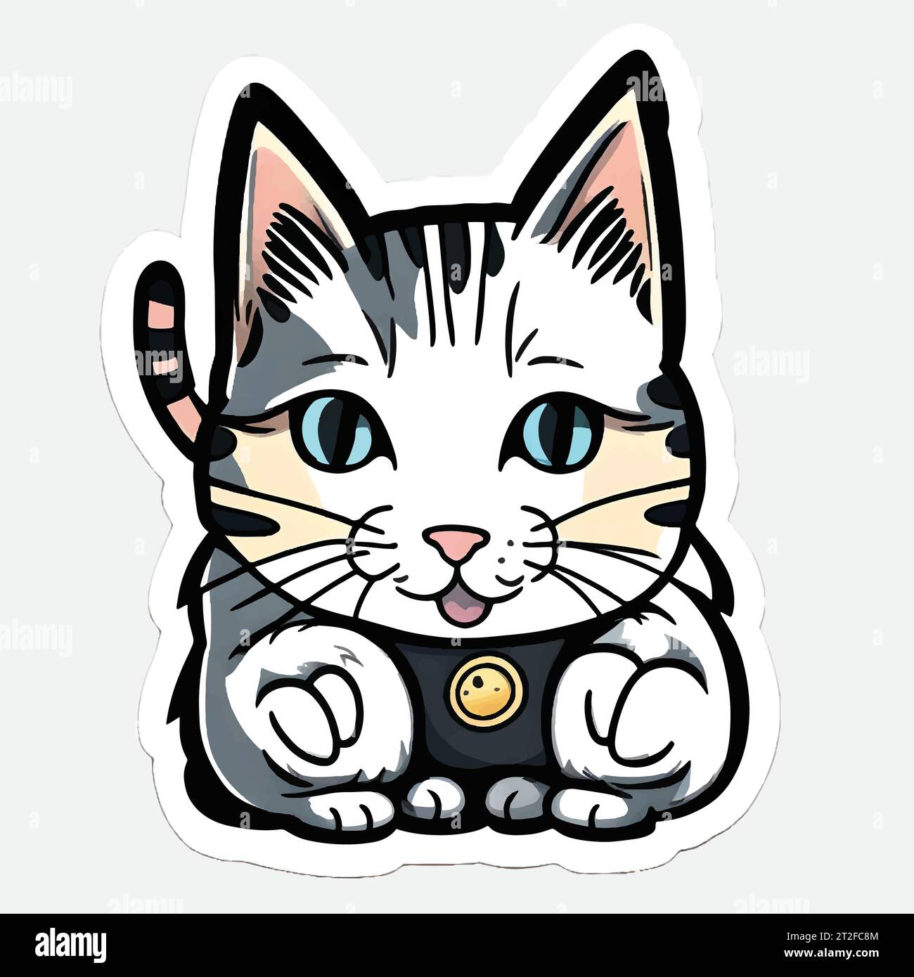 Cartoon happy cat Stock Vector Images - Alamy