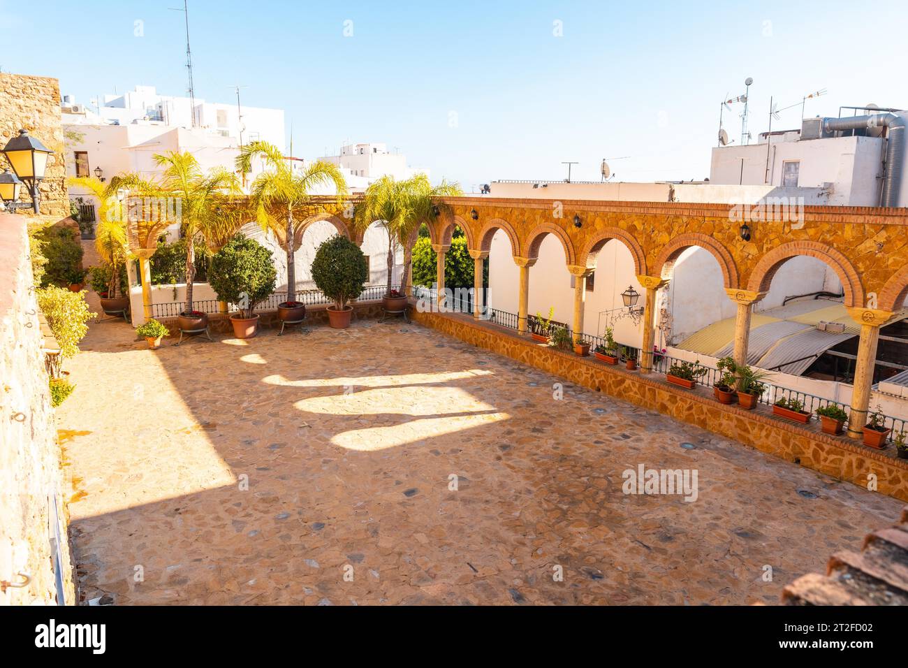 Top view of the Plaza del Parterre next to the Church of Santa Maria in ...