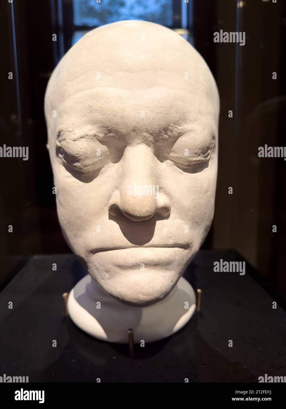 A plaster cast of head with life mask of the English poet, painter, and ...