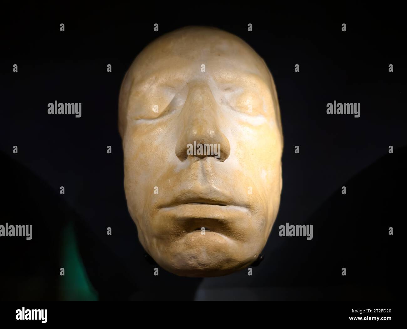 A plaster cast of a life mask of the English Romantic poet William ...