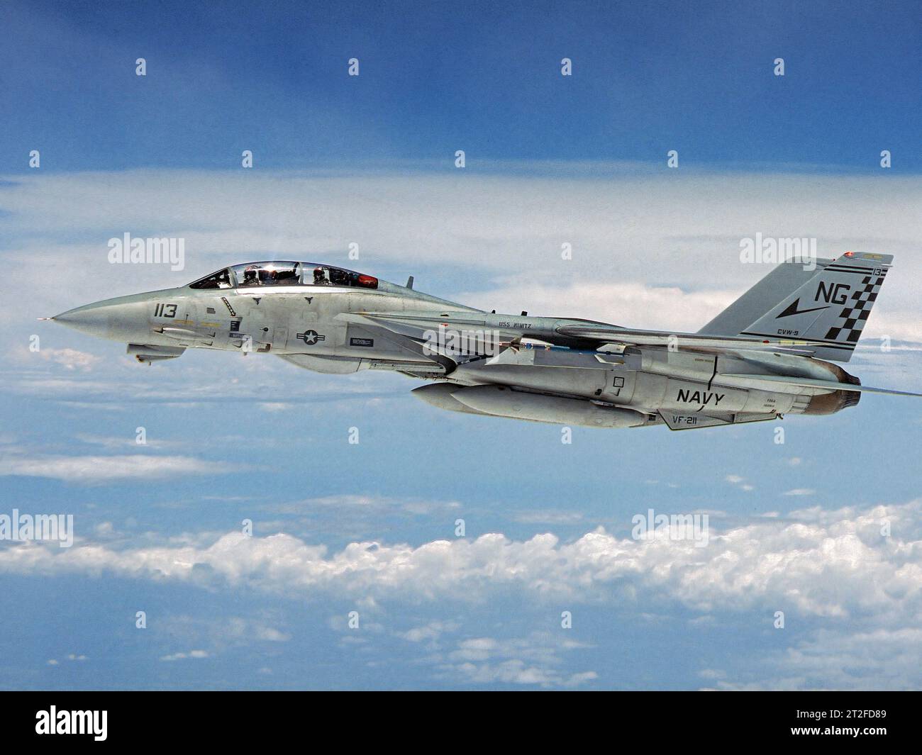 F-14A Tomcat of VF-211 Fighting Checkmates Stock Photo - Alamy