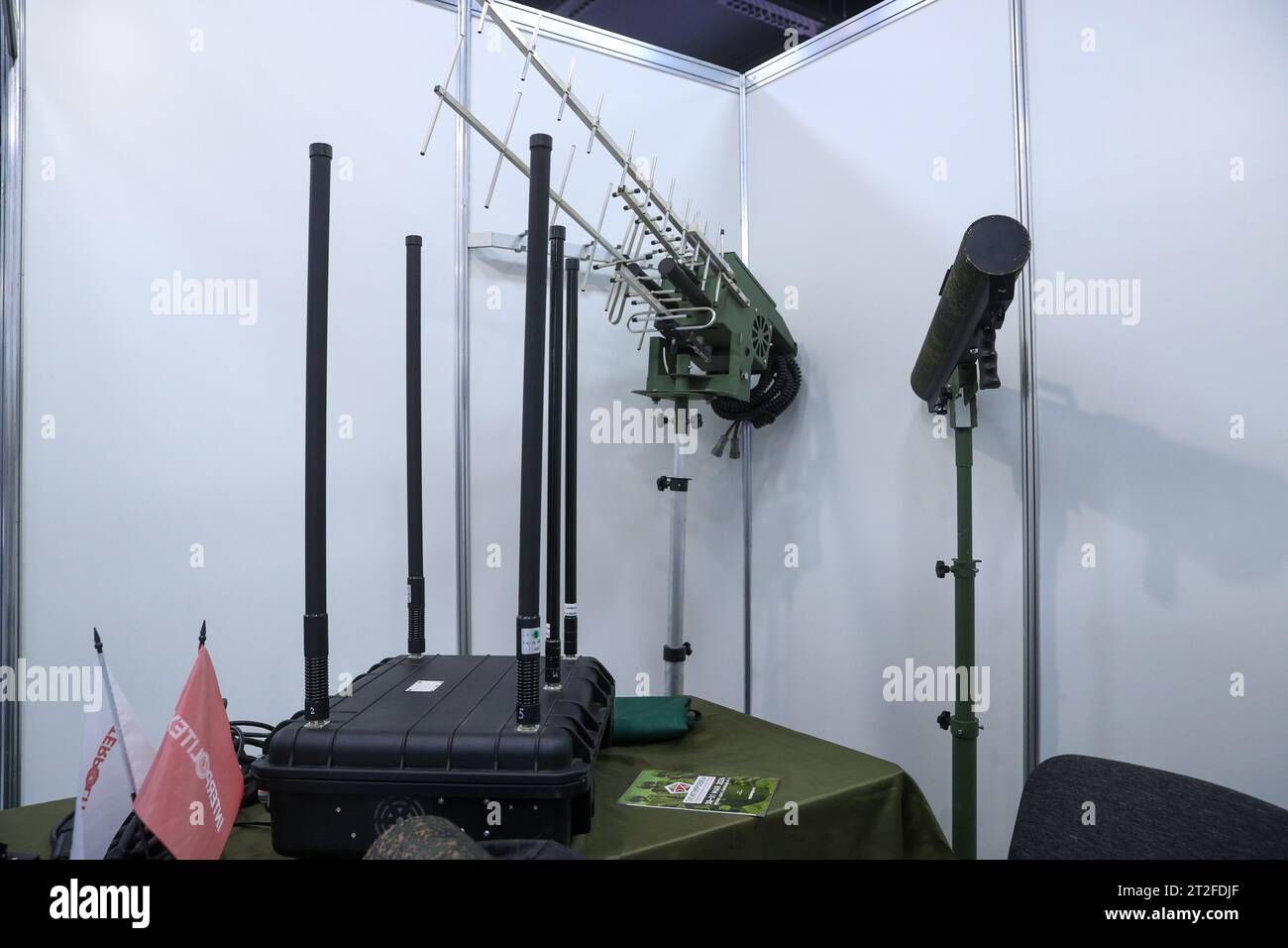 18.10.2023. Russia. Moscow. Mobile system of circular suppression of ...