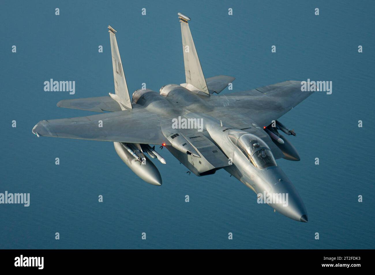 A U.S. Air Force F-15C Eagle over the North Sea Stock Photo - Alamy