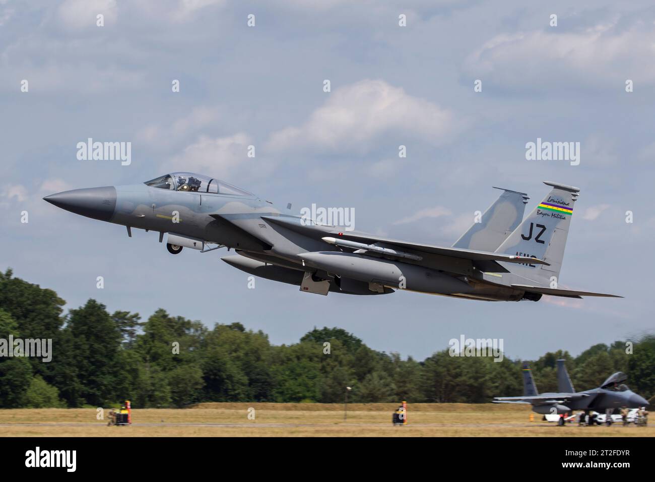 F-15C of the Louisiana Air National Guard departing Hohn Air Base ...