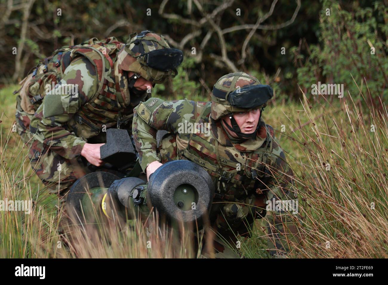 Soldiers carrying a Javelin missile system during a Deployment Mission ...