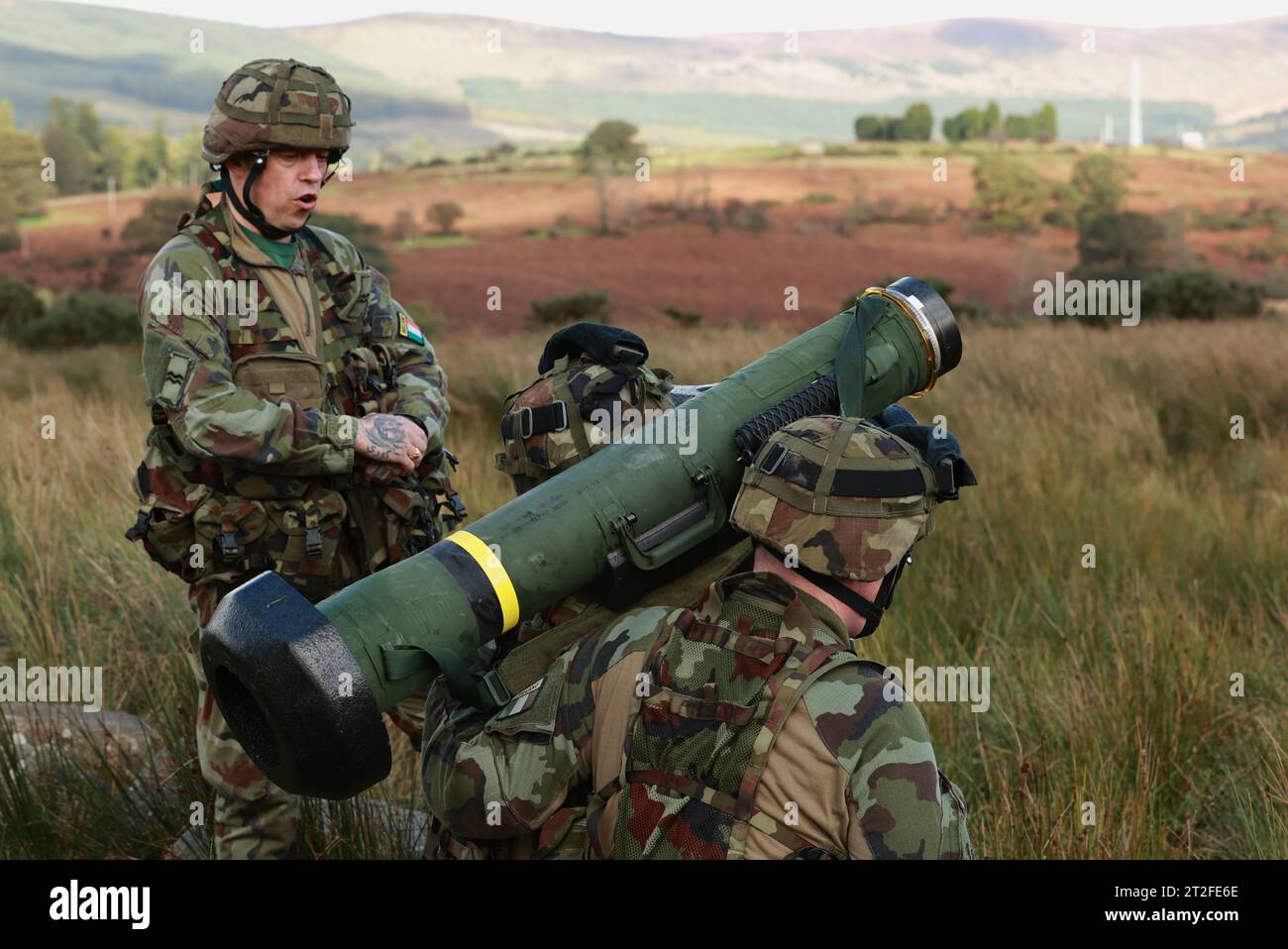 Soldiers carrying a Javelin missile system during a Deployment Mission ...