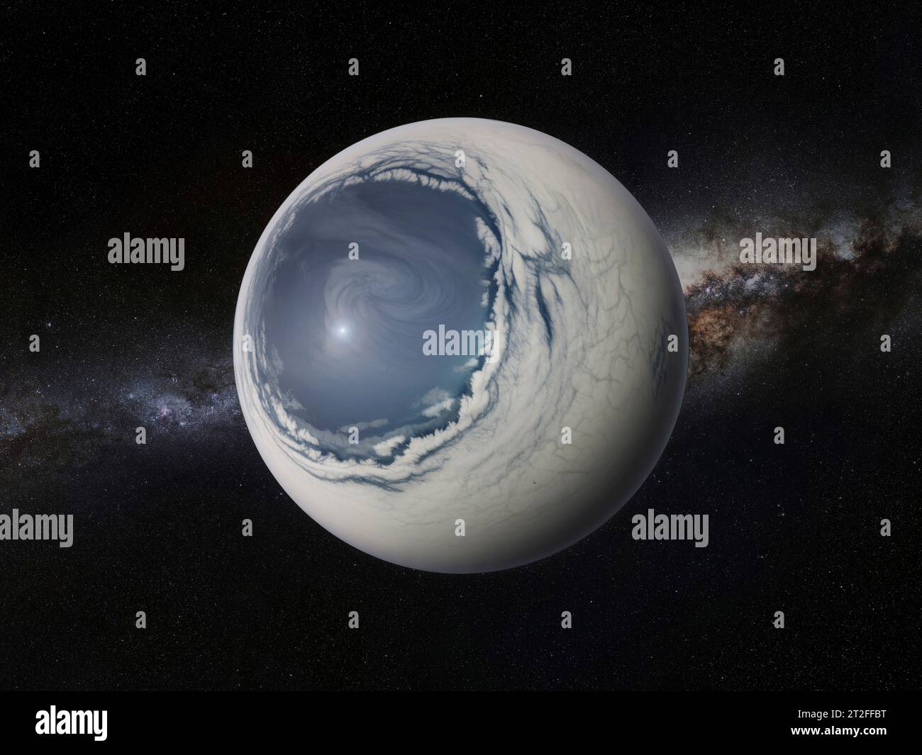 Artist's impression of a cold eyeball planet Stock Photo - Alamy