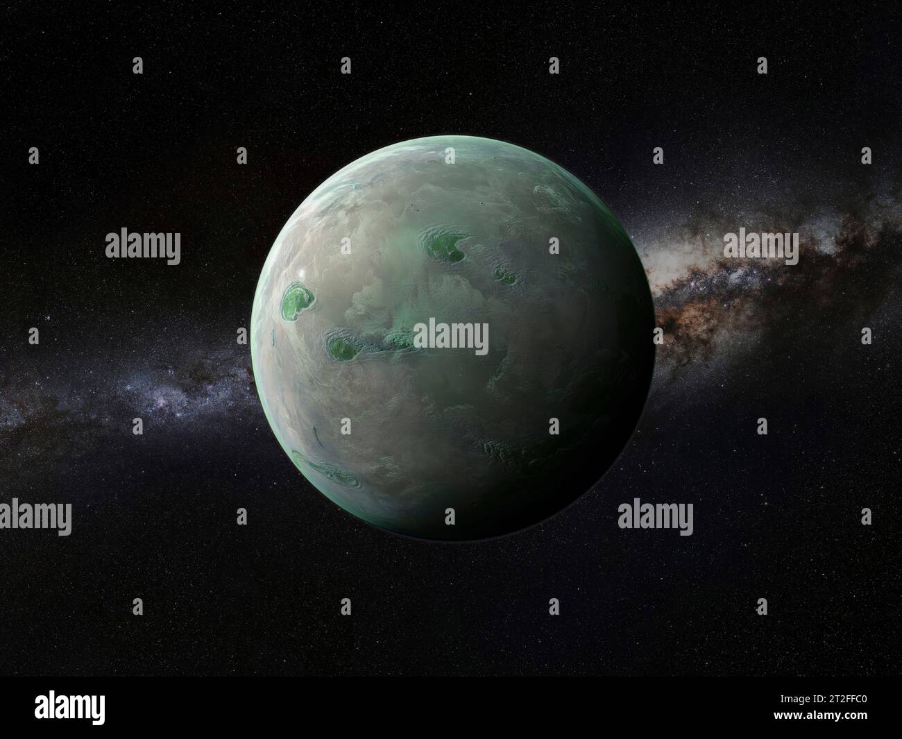 Artist's impression of a chlorine planet Stock Photo - Alamy