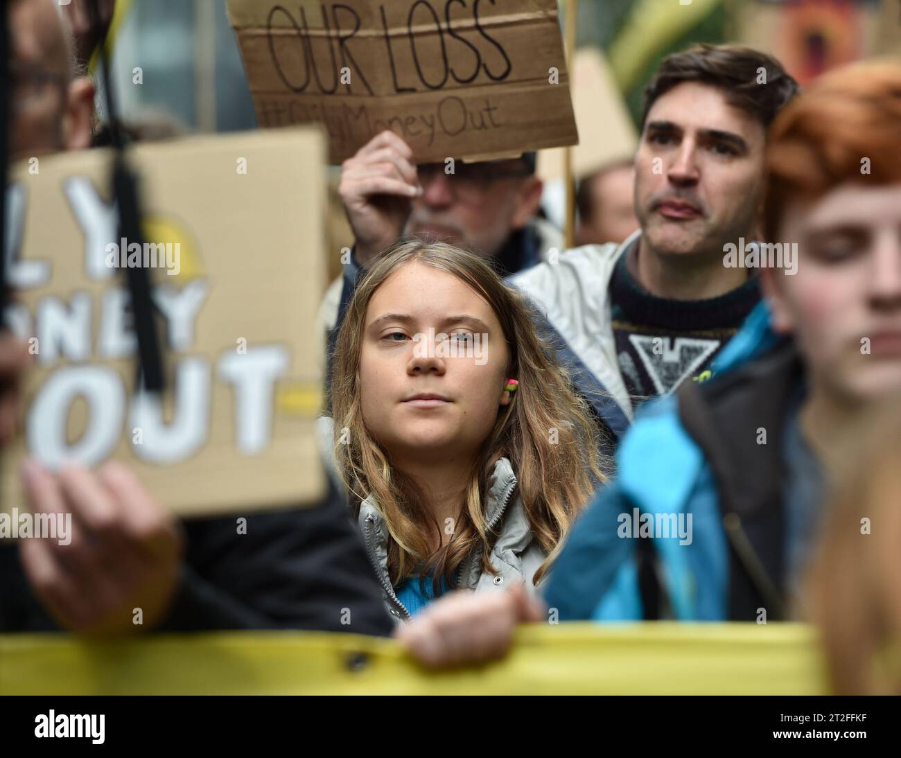 Greta thunberg joins london protest hi-res stock photography and images ...