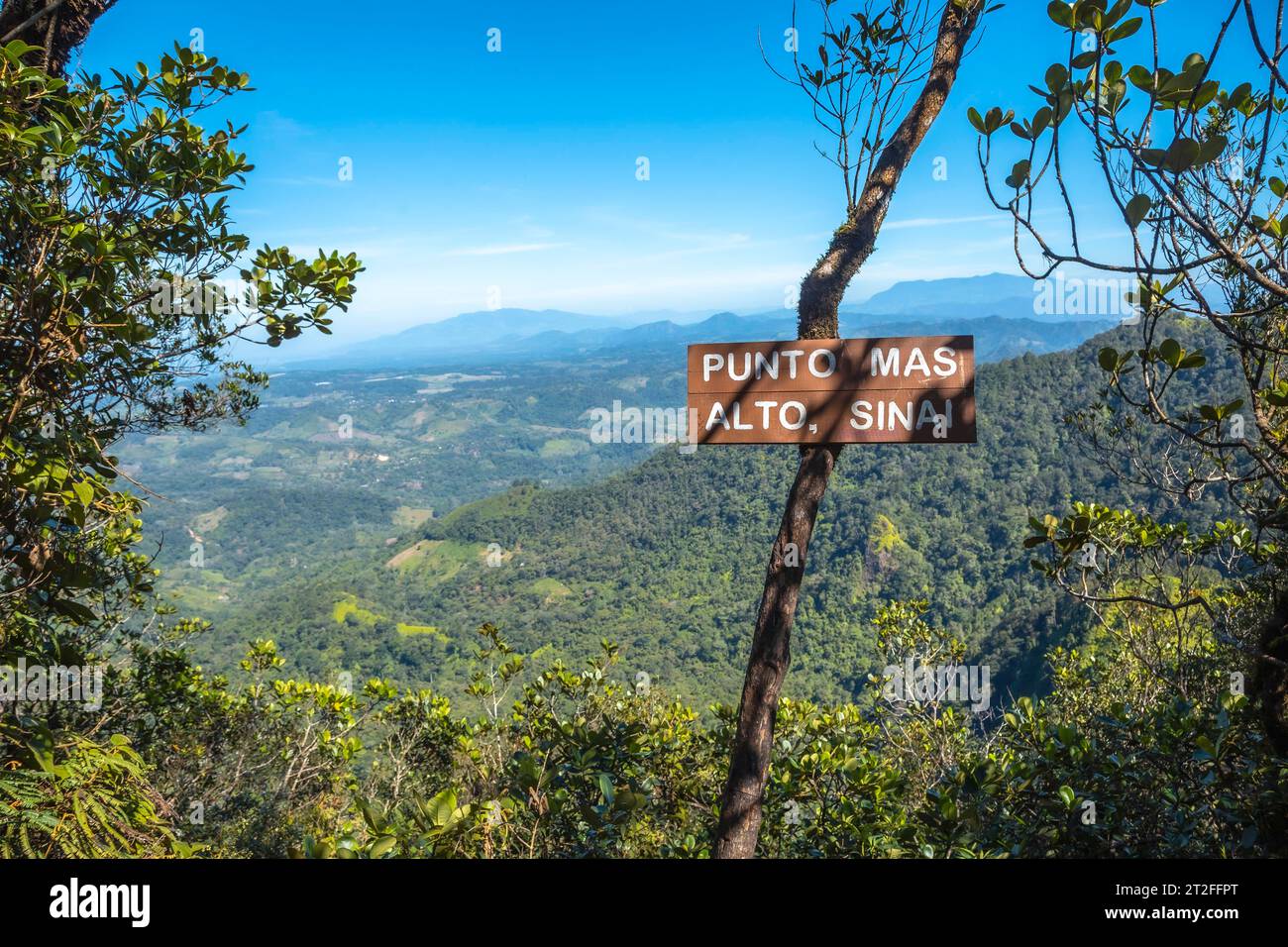 The highest point called Sinai of the Cerro Azul Meambar National Park ...