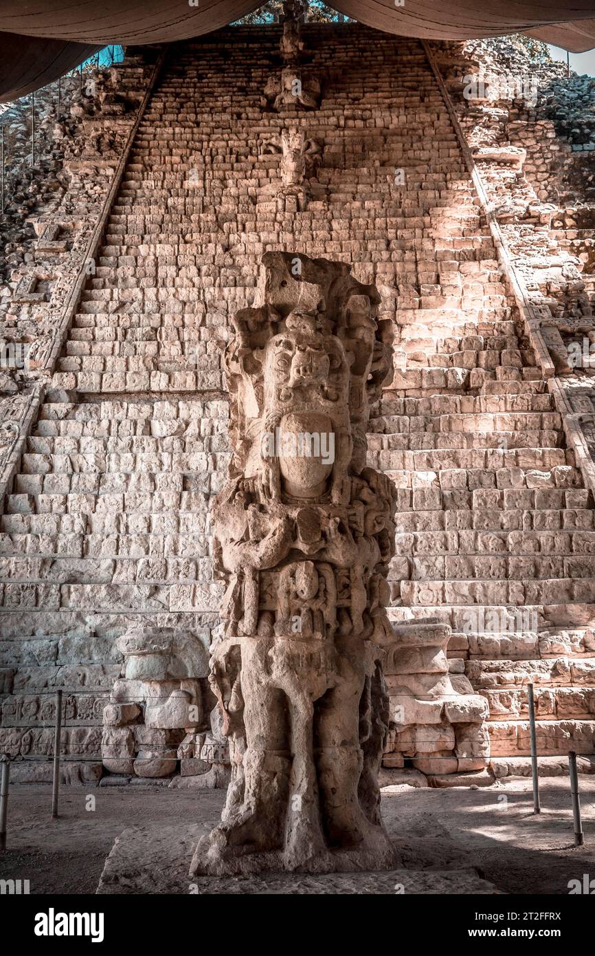 A more important figure in the temples of Copan Ruinas. Honduras Stock ...