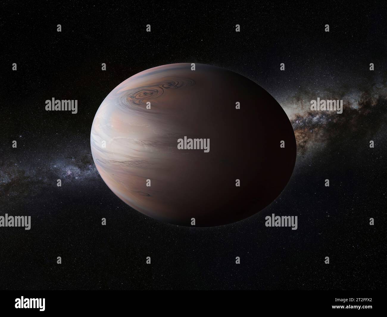 Artist's impression of an ellipsoid or squashed planet Stock Photo - Alamy
