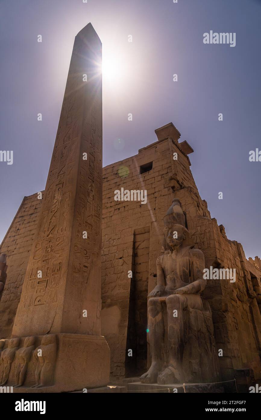 Beautiful facade of one of the most beautiful temples in Egypt. Luxor ...