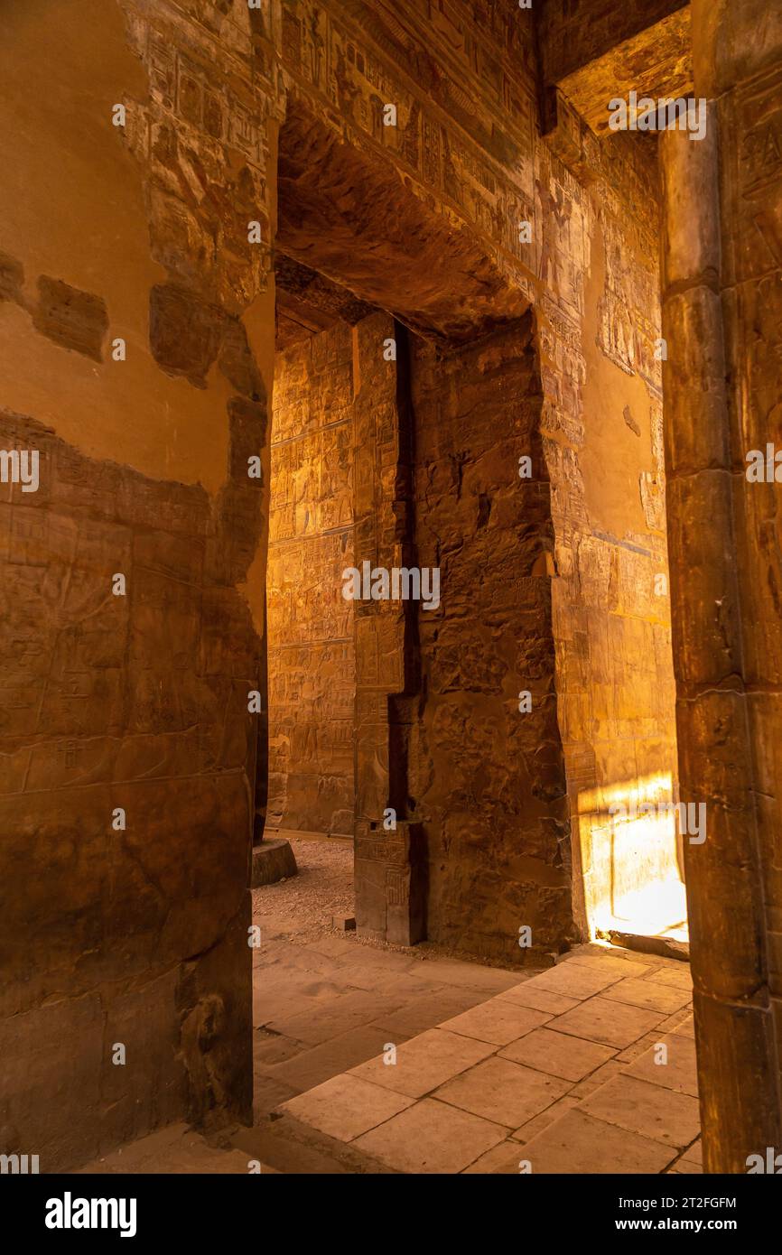 Lovely interior in one of the most beautiful temples in Egypt. Luxor ...