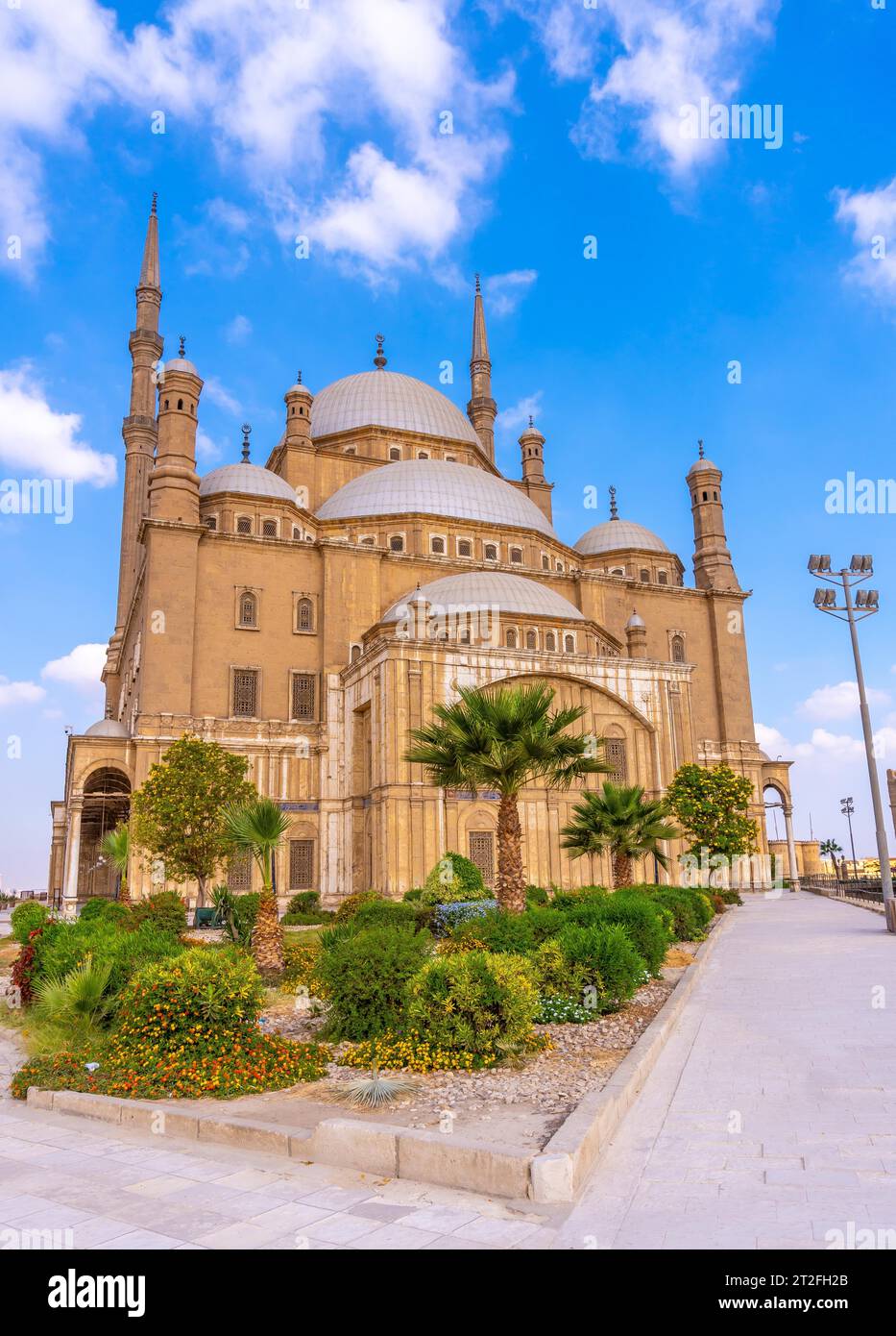 The impressive Alabaster Mosque in the city of Cairo, in the Egyptian ...
