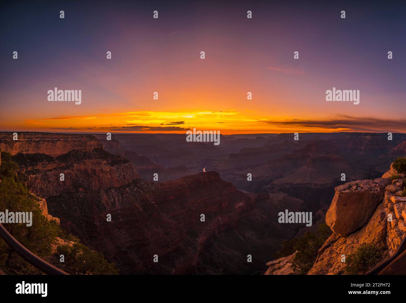 Beautiful sunset at the Hopi Point of the Grand Canyon. Arizona Stock ...