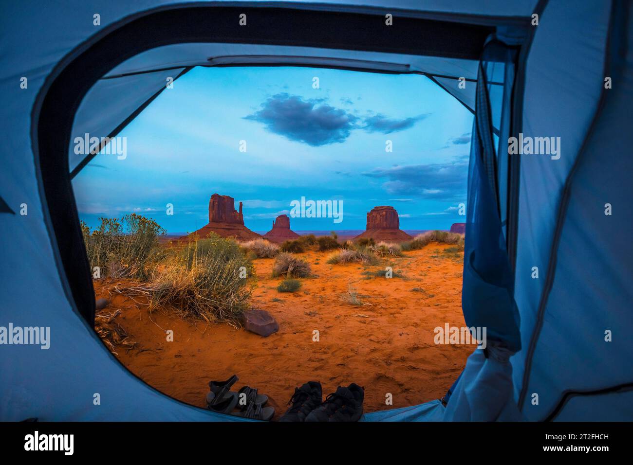 The stunning views from The View Campground campsite in Monument Valley ...
