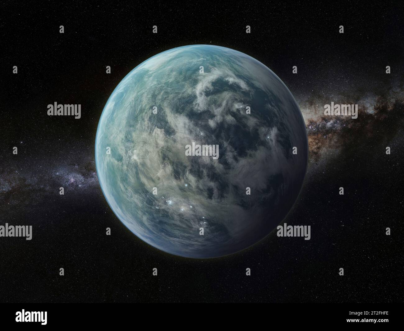 Artist's impression of a superhabitable planet Stock Photo - Alamy