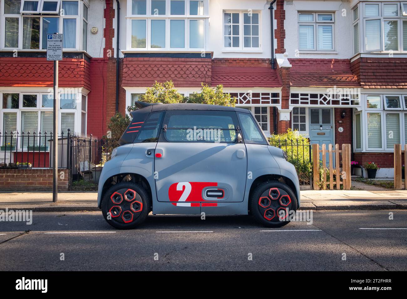 London- October 10, 2023: Citroen Ami electric car parked on ...