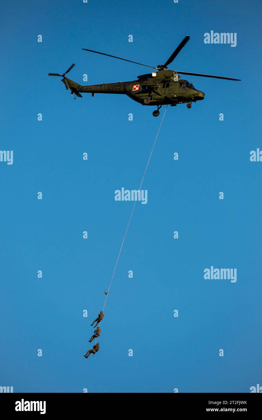 Polish Army Sokol W-3 helicopter with attached Special Forces Stock ...