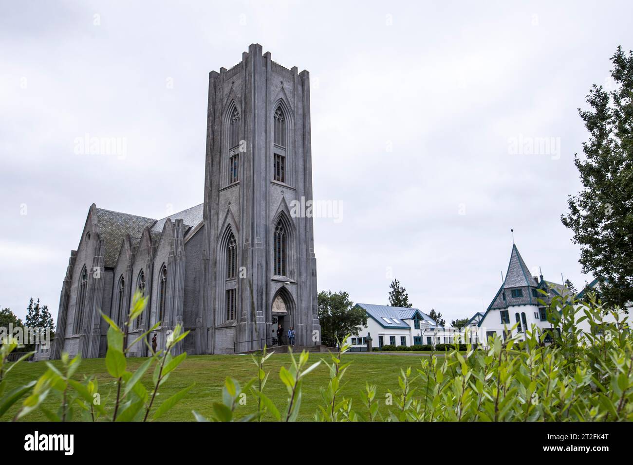 Reykjavik's beautiful Cathedral of Christ the King. Iceland Stock Photo ...