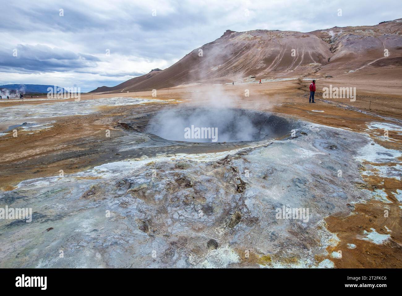 Beautiful landscape in the Myvatn park with reservoirs of water and ...