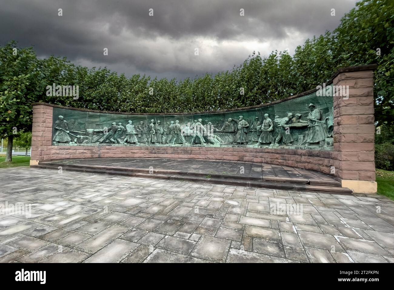 Dark clouds over crucible casting monument Monument for production of ...
